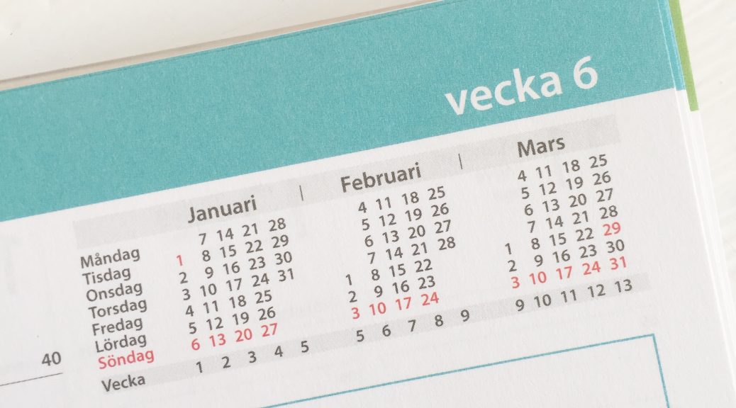 Week numbers - Swedish with Globatris AB